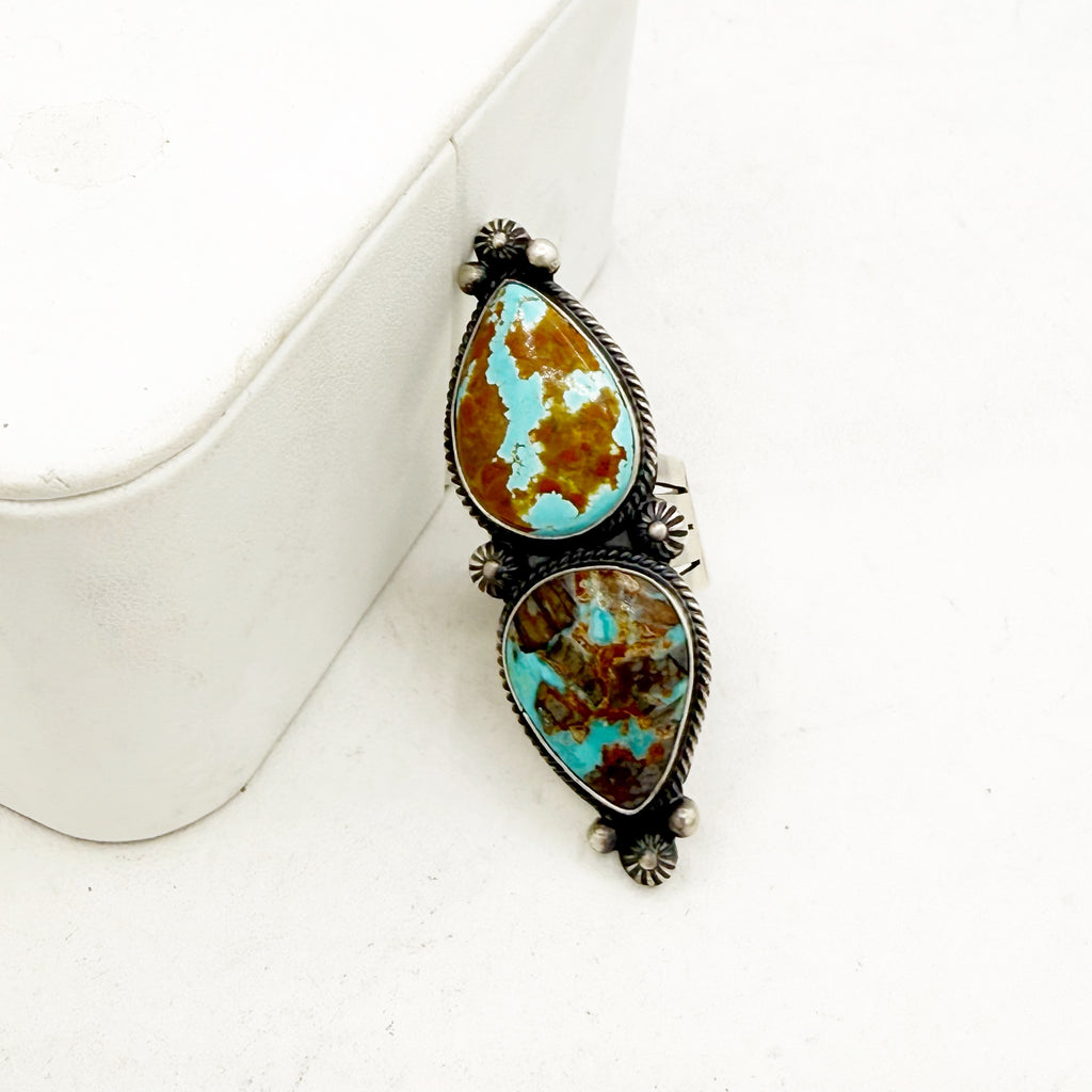 Andy Cadman Two Stone Royston Crawler Ring – Hespera Jewelry Co.