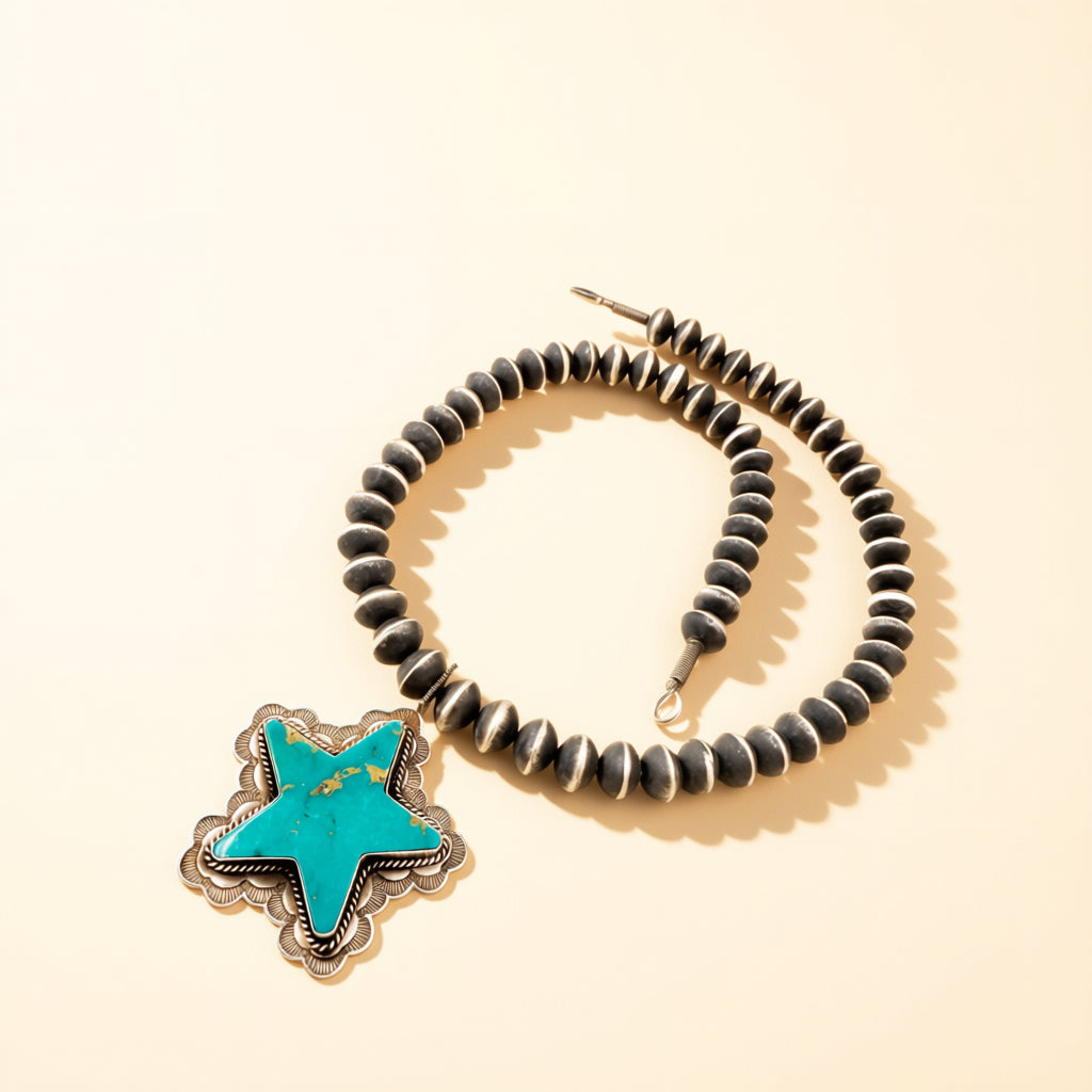 Andy Cadman Royston Star Navajo Pearl Necklace – Hespera Jewelry Co.